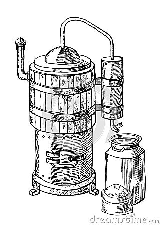 Alcohol Distillation Process Cartoon Vector | CartoonDealer.com #105955623