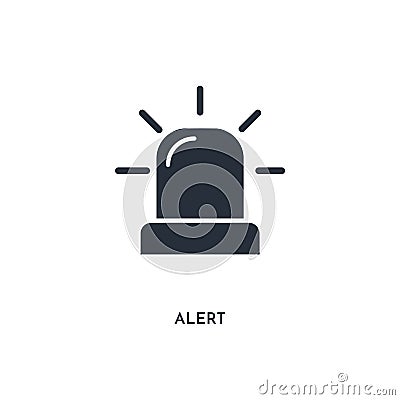 Alert Icon. Simple Element Illustration. Isolated Trendy Filled Alert ...
