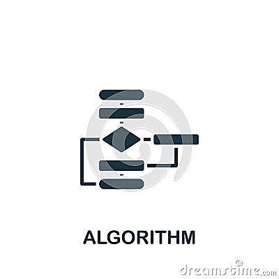 Algorithm Icon. Monochrome Simple Psychology Icon For Templates, Web ...