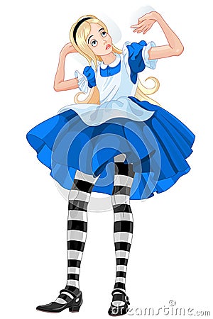 Alice Grow-up Vector Illustration | CartoonDealer.com #65585266