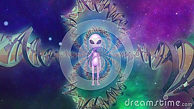 Alien DNA strands stock footage. Video of creature, nebula - 207773722
