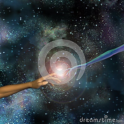 Alien Human Touch Stock Images - Image: 13135474