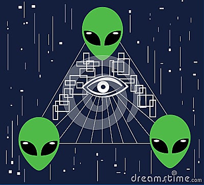 Alien Illuminati Stock Illustration - Image: 69231010