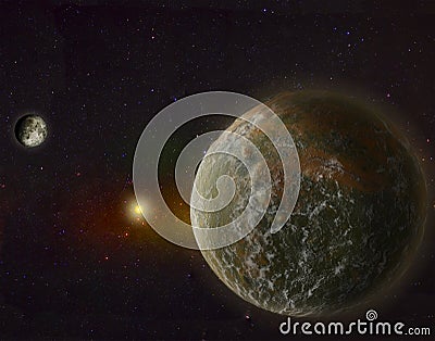 Alien Solar System Stock Illustration - Image: 48505024