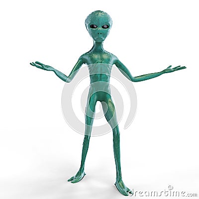 Alien On The White Background Stock Photo | CartoonDealer.com #18902844