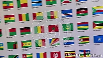 All Flags of the World Fly Over White Background Stock Video - Video of ...