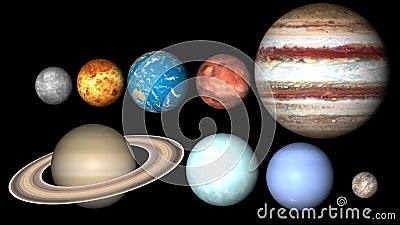 Alla Planeter I Solar System Arkivfilmer - Video av jord, utformning ...