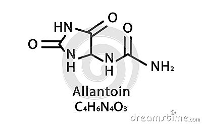 Allantoin Molecular Structure. Allantoin Skeletal Chemical Formula ...