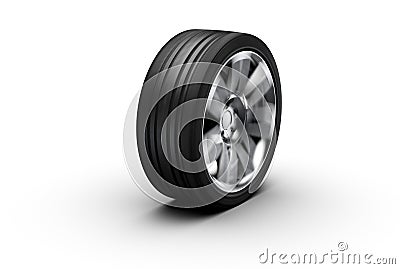 Alloy Whell Spinning, Motion Blur, Isolated On White Background Stock ...