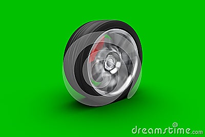 Alloy Whell Spinning, Motion Blur, Isolated On White Background Stock ...