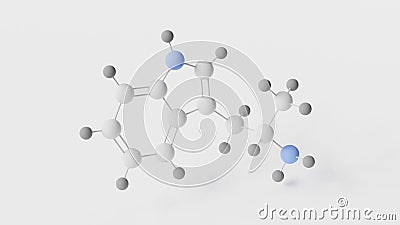 Alpha-methyltryptamine Molecule 3d, Molecular Structure, Ball And Stick ...