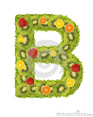 Alphabet from fruit - I stock illustration. Illustration of letter ...