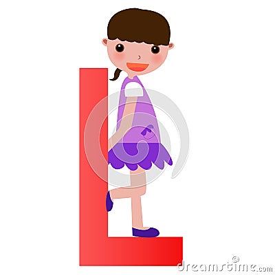 Alphabet Letter L(girl) Stock Images - Image: 6052244