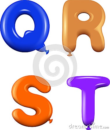 Alphabet Letters QRST Colors Cartoon Vector | CartoonDealer.com #57347317