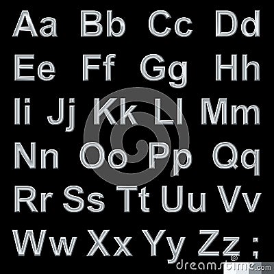 Alphabet Pseudo 3d Letters Vector Illustration | CartoonDealer.com ...