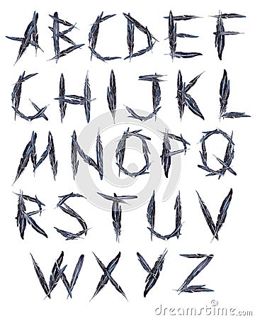 Alphabet Raven Feather Stock Photography - Image: 26960402