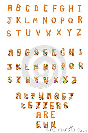 Alphabet Set Fuzzy Wuzzy A To Z Royalty-Free Stock Image ...