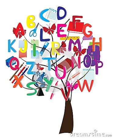 Alphabet Tree Vector Illustration | CartoonDealer.com #19038256