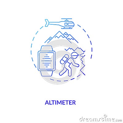 Altimeter Concept Icon Cartoon Vector | CartoonDealer.com #198262591