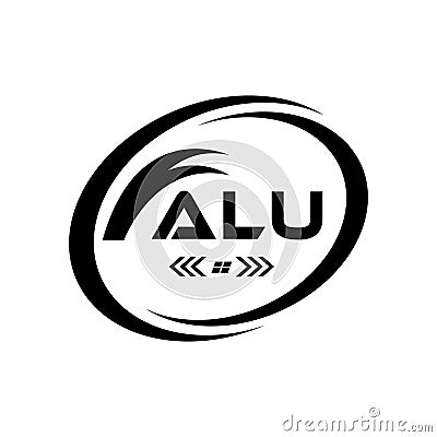 ALU Letter Logo Design. ALU Simple And Modern Monogram Logo. Abstract ...