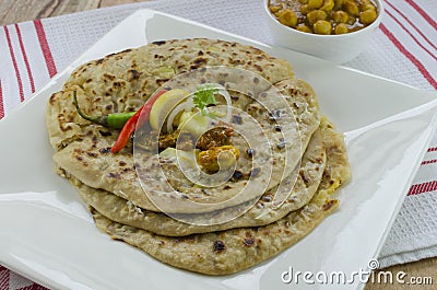 Alu Paratha (potato Stuffed Bread) Royalty-Free Stock Image ...