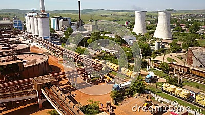 Alumina Processing Plant, Aerial View Stock Footage - Video of bauxite ...