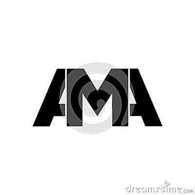 `AMA` COMPANY Initial Letters Monogram. AMA Typography Logo Vector ...