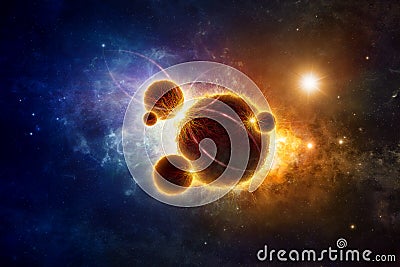 Supermassive Extraterrestrial Life Form In Outer Space Royalty-Free ...