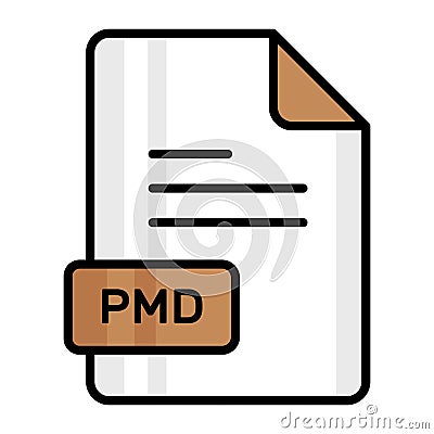 An Amazing Vector Icon Of PMD File, Editable Design | CartoonDealer.com ...