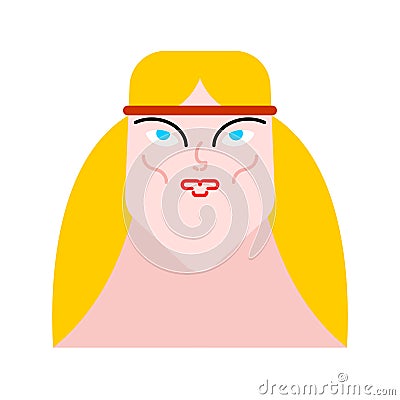 Amazon Female Face. Head Woman Warrior. Vector Illustration ...