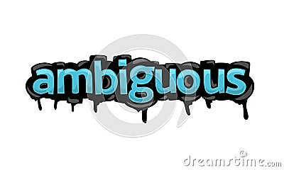AMBIGUOUS Writing Vector Design On White Background Royalty-Free Stock ...