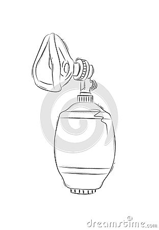 Ambu Bag Mask In Graphic Style Vector Illustration | CartoonDealer.com ...