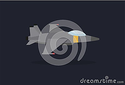 F18 Fighter Jet In Cartoon Style. Vector Illustration | CartoonDealer ...