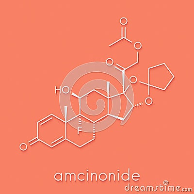 Amcinonide Topical Corticosteroid Drug Molecule. Skeletal Formula ...