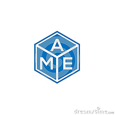 AME Letter Logo Design On Black Background. AME Creative Initials ...
