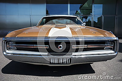 American Classic Car, Front View Stock Image - Image: 33086621