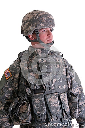 Soldier close up portrait stock image. Image of human - 7833559
