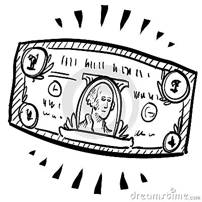 American Dollar Sketch Royalty Free Stock Photo - Image: 23436275