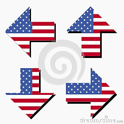 American Flag Arrows Royalty Free Stock Images - Image: 11792389