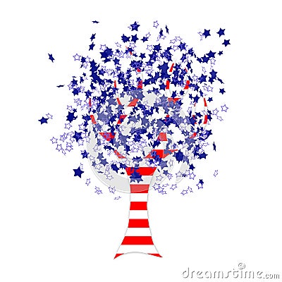 American Flag Tree Royalty Free Stock Photo - Image: 19752905