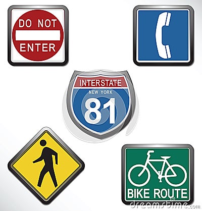 American Road Signs Royalty Free Stock Photos - Image: 25463858