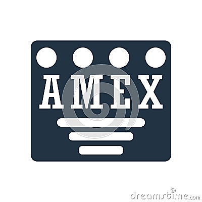 Amex Icon Vector Isolated On White Background, Amex Sign ...
