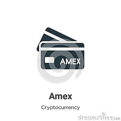 Amex Vector Icon On White Background. Flat Vector Amex Icon Symbol Sign ...