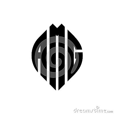 AMG Circle Letter Logo Design With Circle And Ellipse Shape. AMG ...