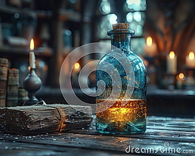 Amidst The Flickering Candlelight, The Alchemists Experiments With ...
