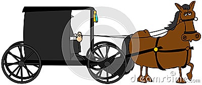Amish Buggy Royalty-Free Cartoon | CartoonDealer.com #16470221