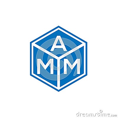 AMM Letter Logo Design On Black Background. AMM Creative Initials ...