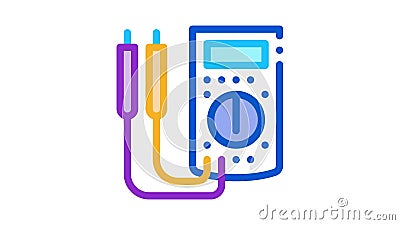 Ammeter Tool Color Icon Animation Stock Footage - Video of light ...