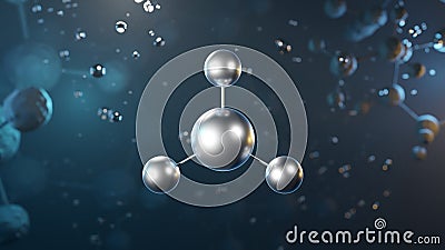 Ammonia Molecular Structure, 3d Model Molecule, Binary Hydride ...