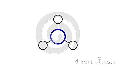 Ammonia Molecule, Structural Chemical Formula, Ball-and-stick Model ...